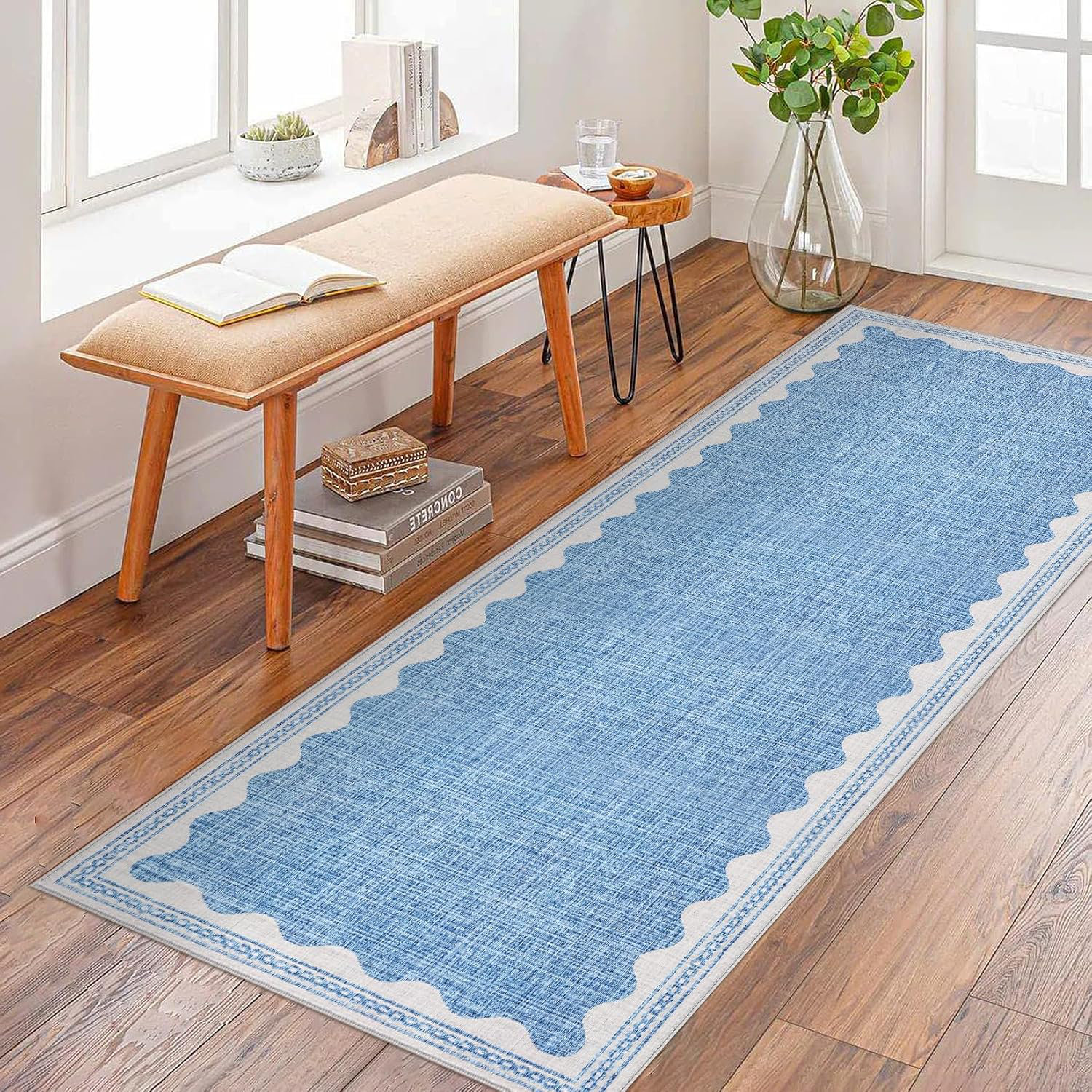 Lark Manor™ Scalloped Rug 2.5x8 Runners for Hallways | Wayfair