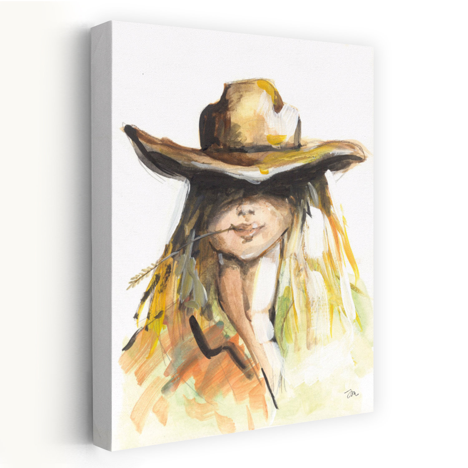 Lark Manor™ Prairie Lady - Contemporary Woman Cowboy Hat Hidden Eyes ...