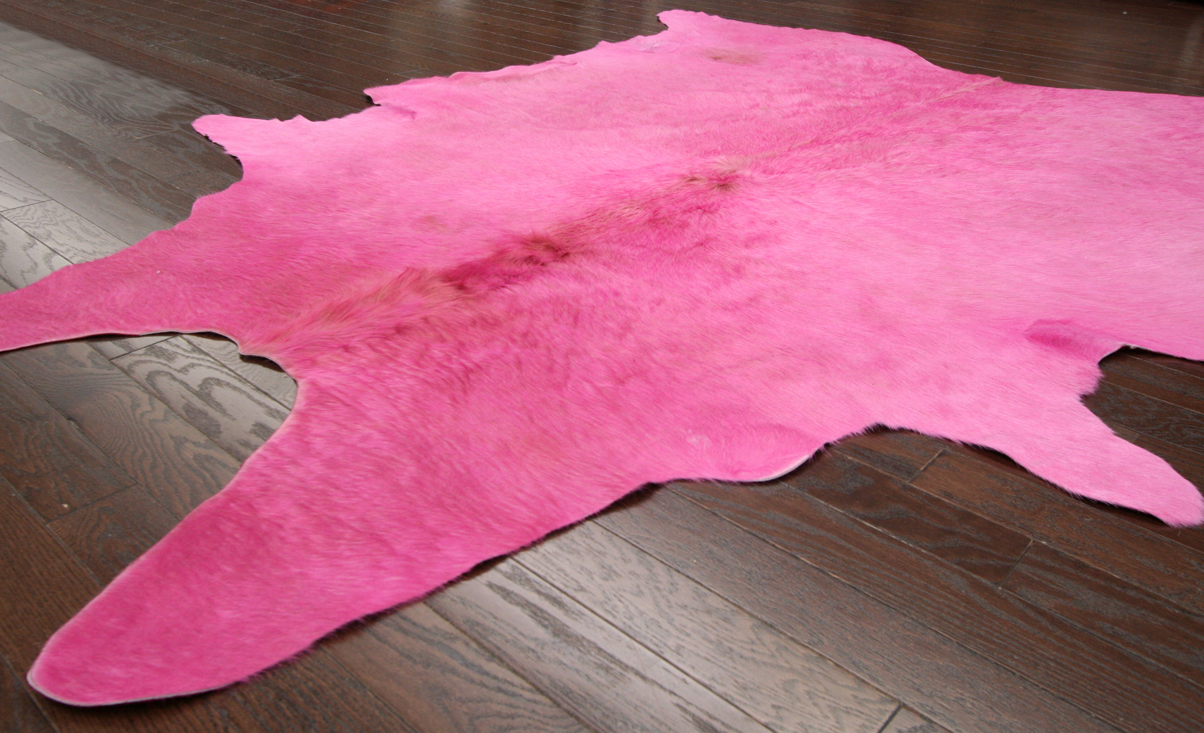 Zoomie Kids Delanco Pink Cow Hide Rug | Wayfair