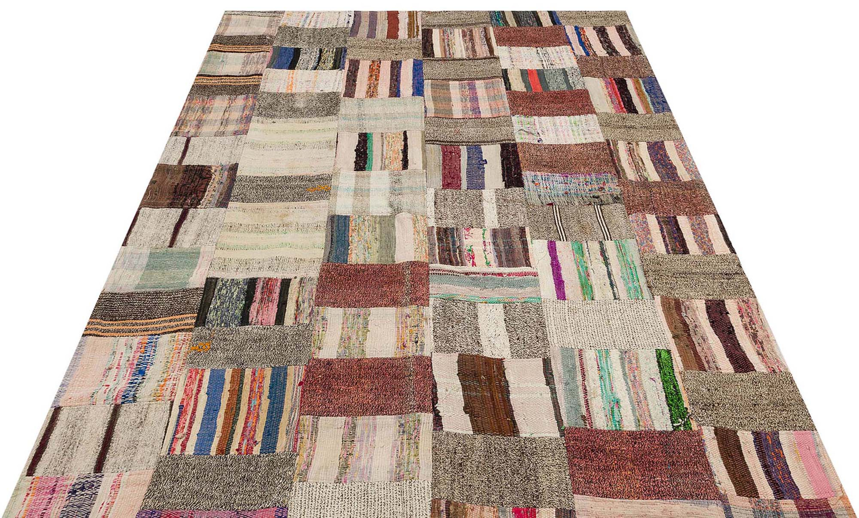 Isabelline Hull Patchwork Hand Woven Multicolor Rug | Wayfair