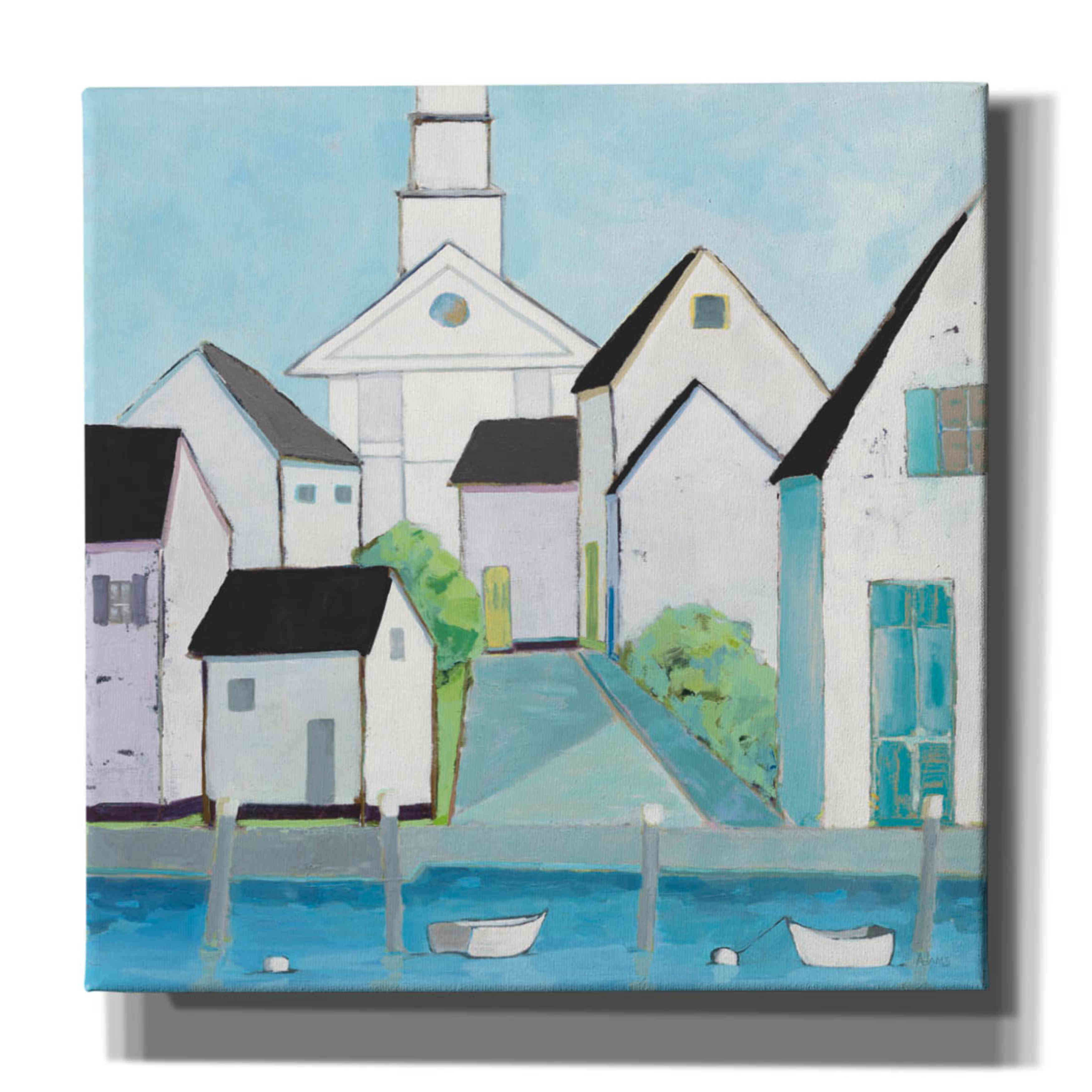 Winston Porter Harbor Town III No Sign Light - Wrapped Canvas Painting ...