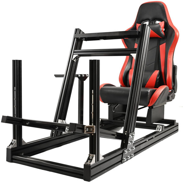 Anman Pro Racing Simulator Cockpit Aluminum with Seat Fit Logitech ...
