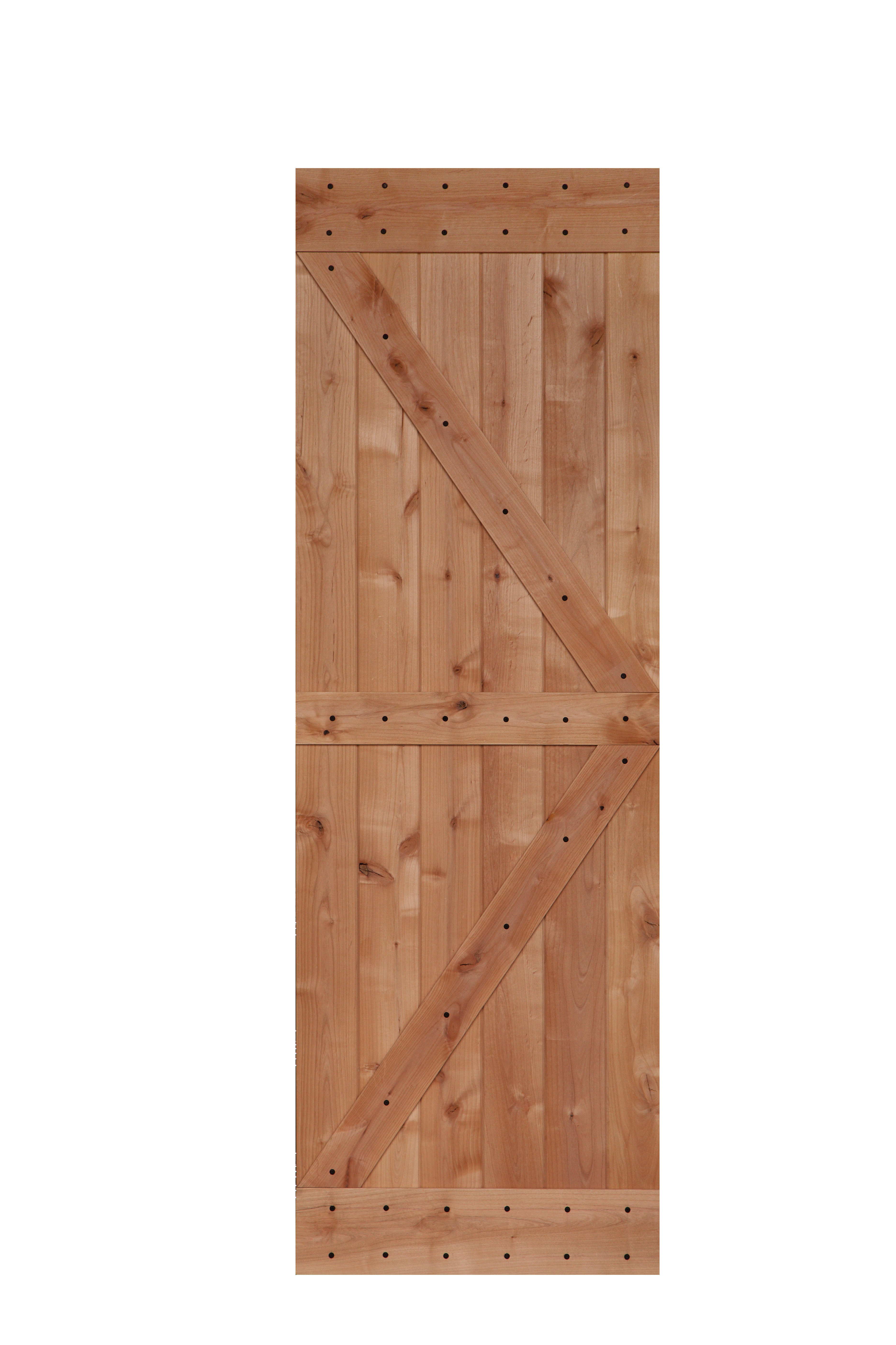 Lubann Paneled Wood Unfinished American Barn Door without Installation ...