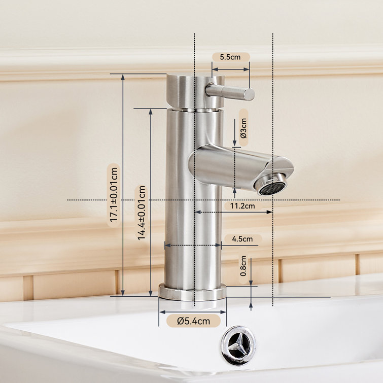 Belfry Bathroom Bathroom Tap Stainless Steel Basin Mixer Single Lever ...