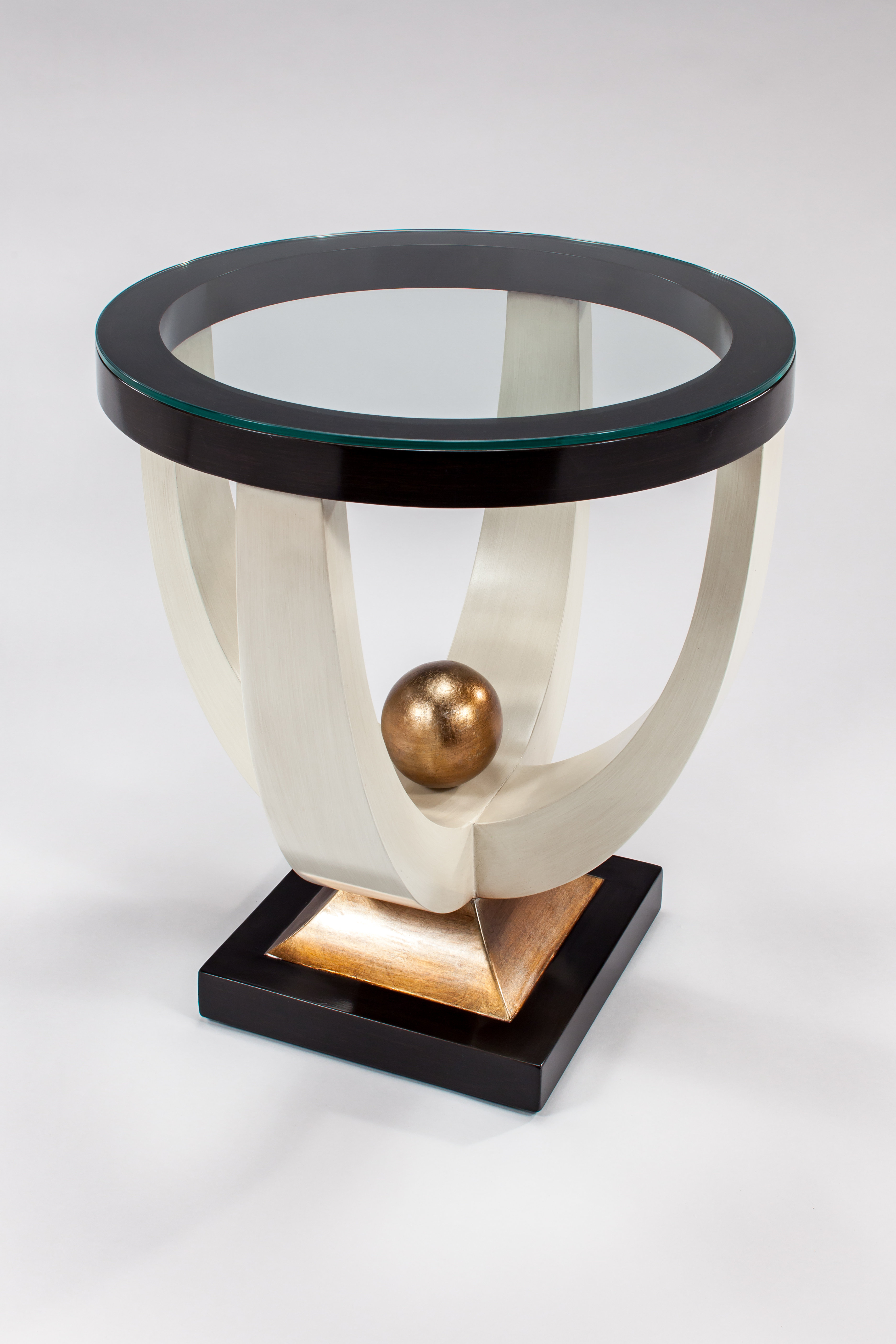 Artmax Glass Top Abstract End Table | Wayfair