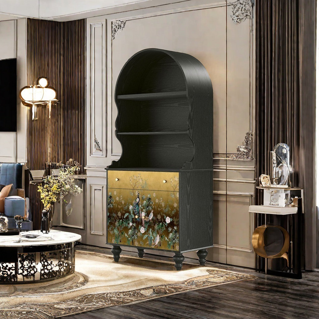 Parttlion Chinese style retro decoration bookcase | Wayfair