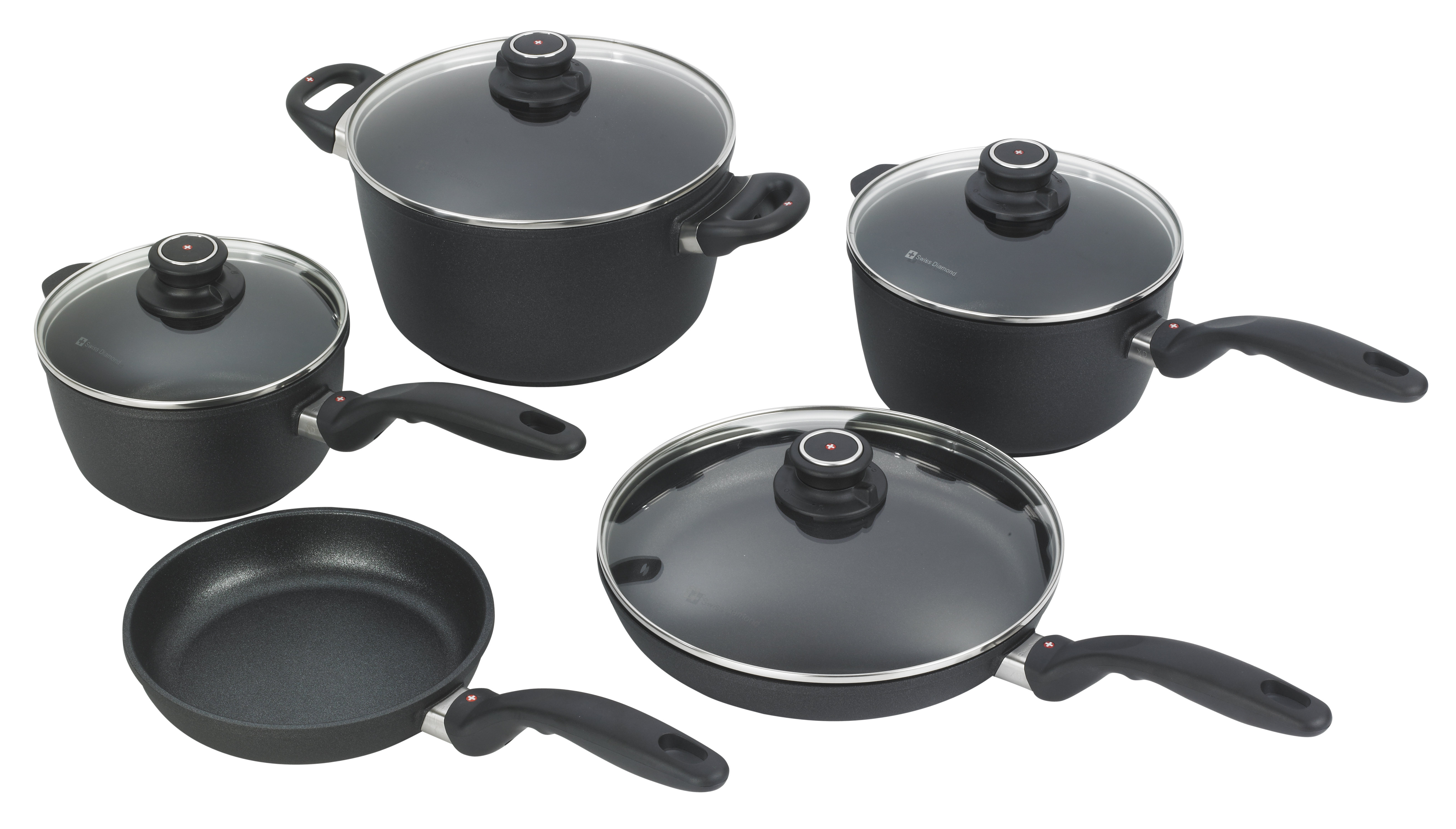 Swiss Diamond 9 Piece Aluminum Non Stick Cookware Set | Wayfair