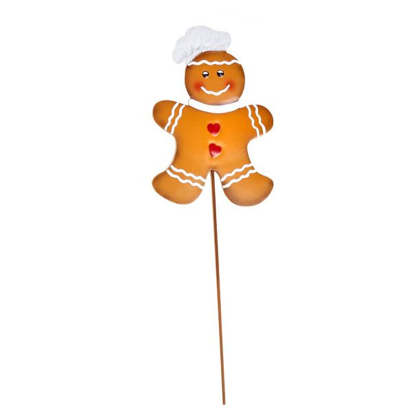 The Holiday Aisle® Metal Christmas Gingerbread Man on Stake & Reviews ...