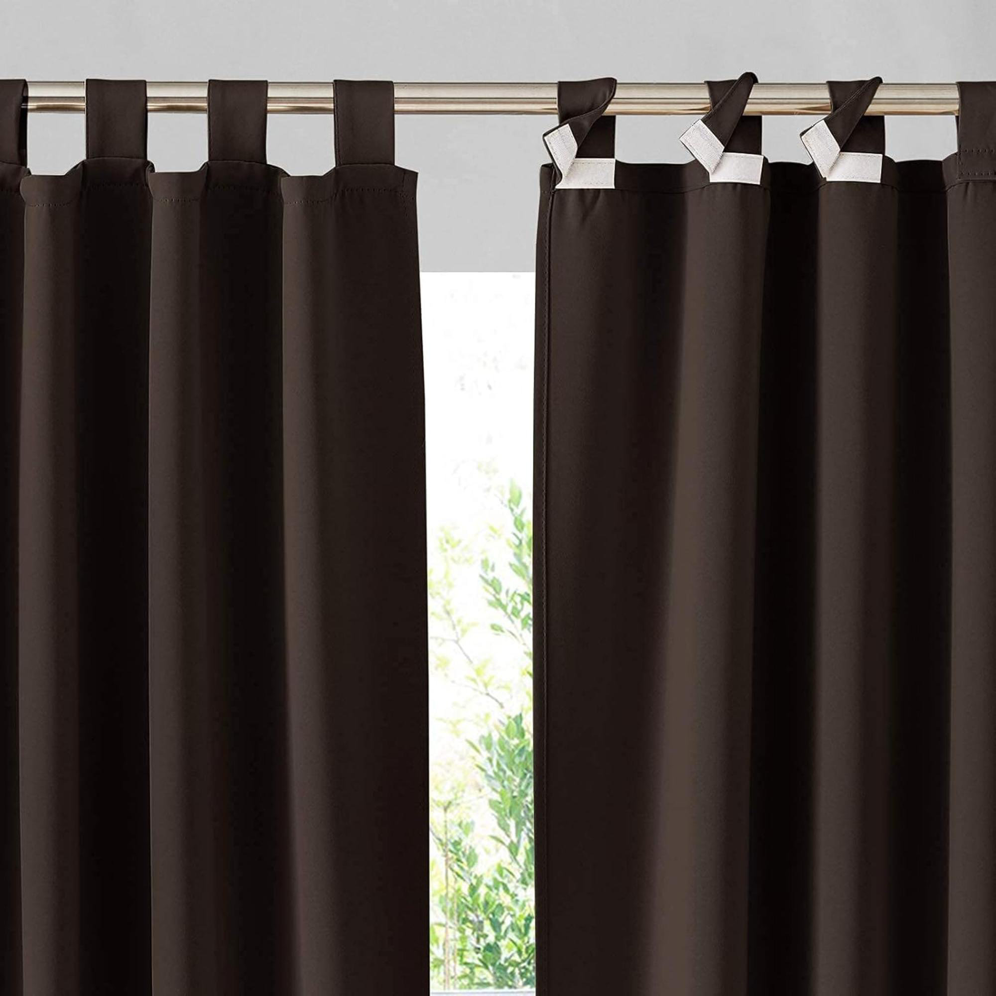 Latitude Run® Patio Curtains Outdoor 2 Panels Detachable Top Waterproof ...