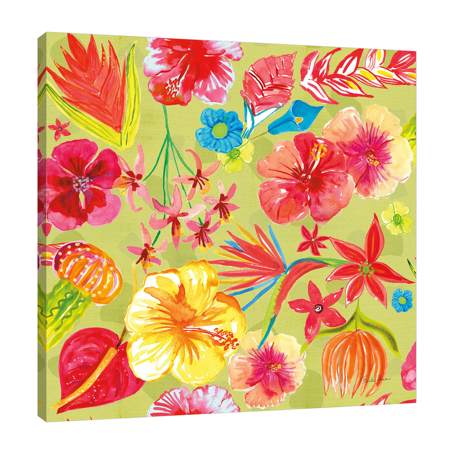 Bayou Breeze "Tutti Frutti Pattern IC" Gallery Wrapped Canvas By Farida ...