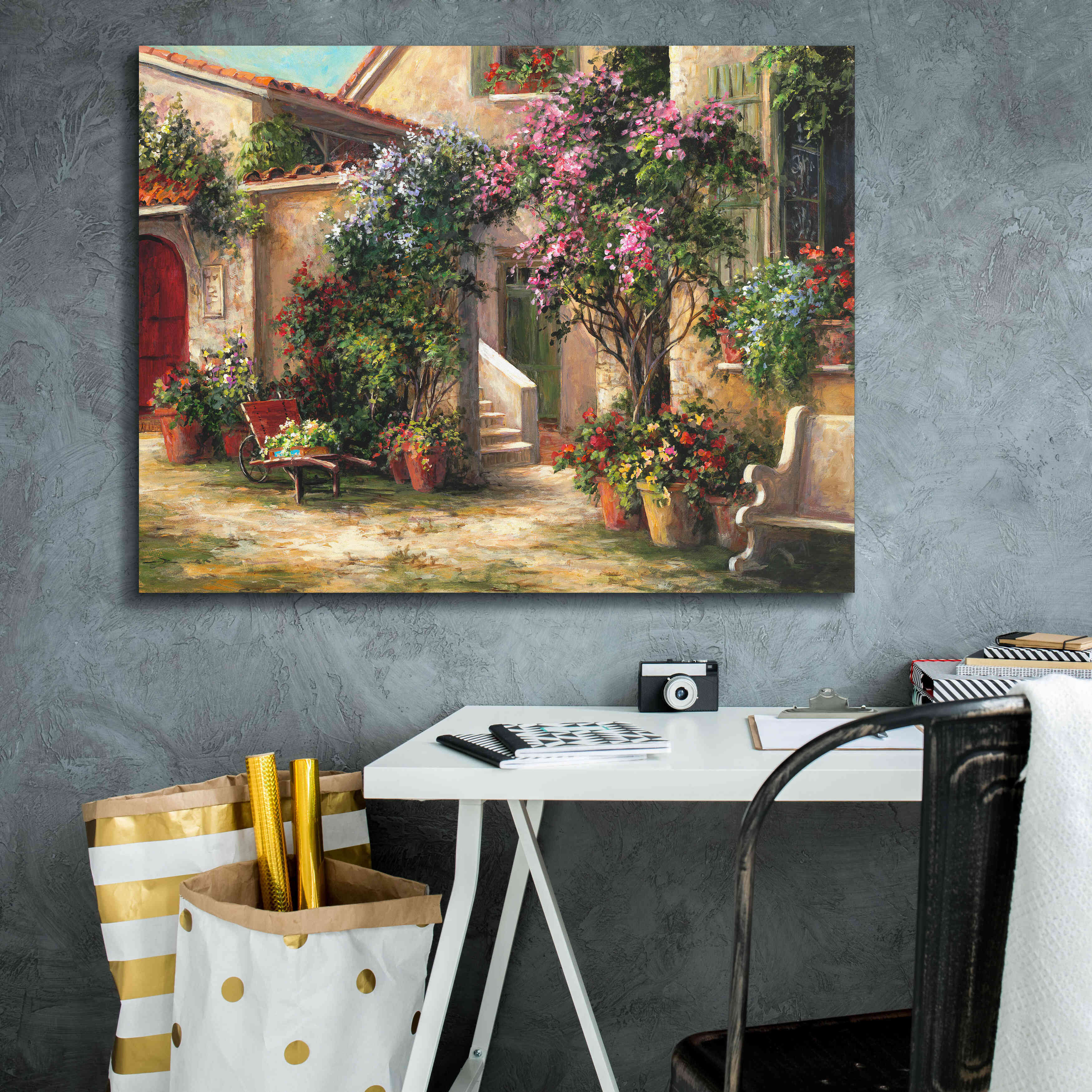 Red Barrel Studio® Epic Graffiti 'Garden Courtyard' By Art Fronckowia ...