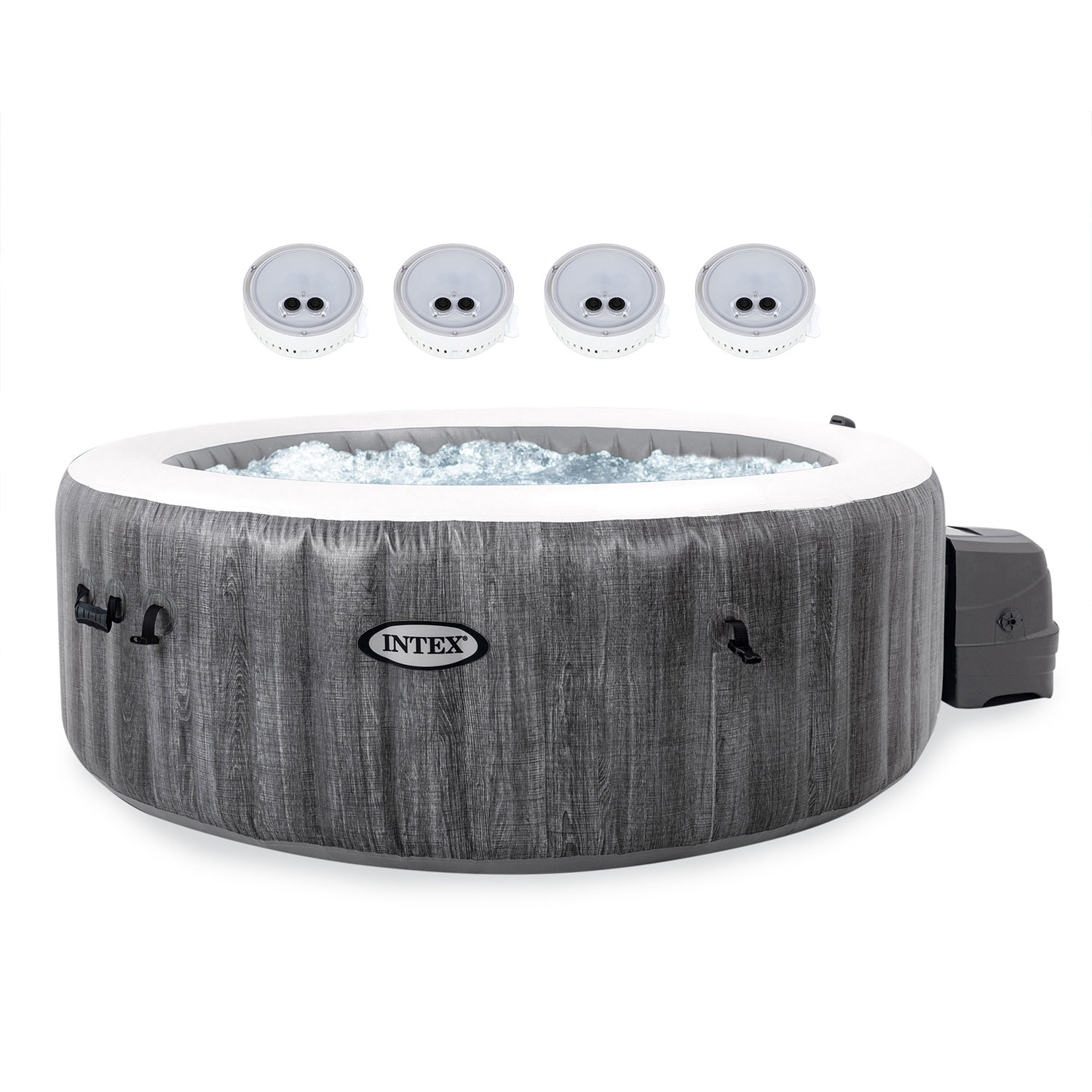 Intex Purespa Plus Inflatable 85 x 28 In Spa and Multi-Colored Led ...