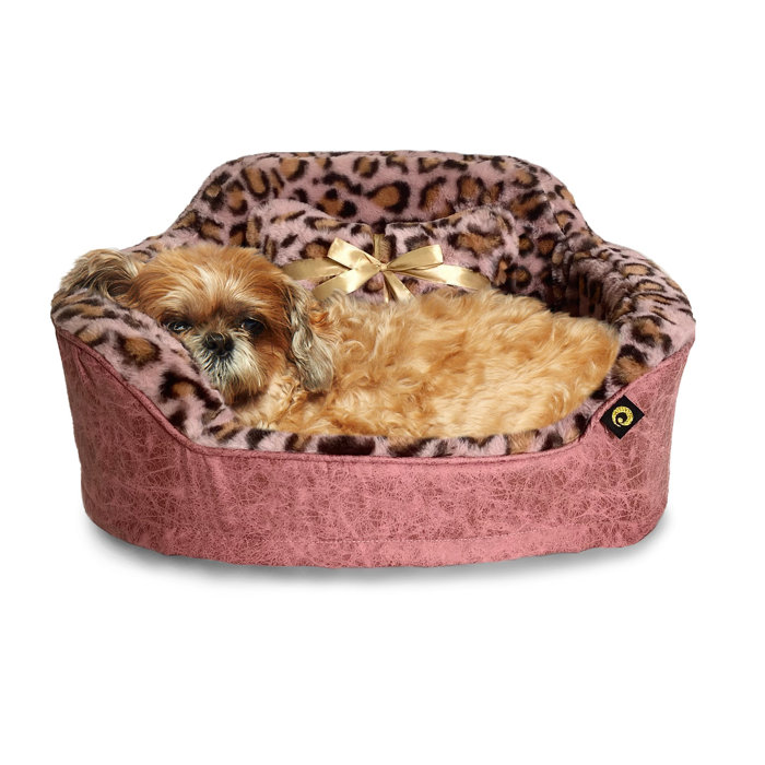 PreciousTails Leather and Leopard Princess Dog Sofa & Reviews | Wayfair