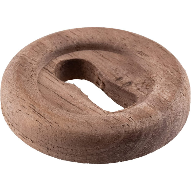 UNIQANTIQ HARDWARE SUPPLY Small Walnut Decorative Keyhole Cover | Wayfair