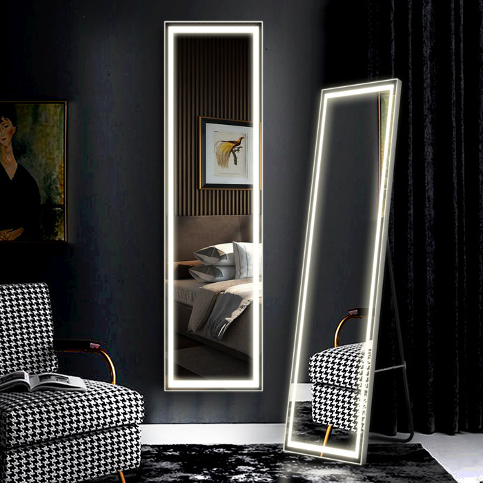 Ivy Bronx Metal Flat LED Mirror & Reviews | Wayfair