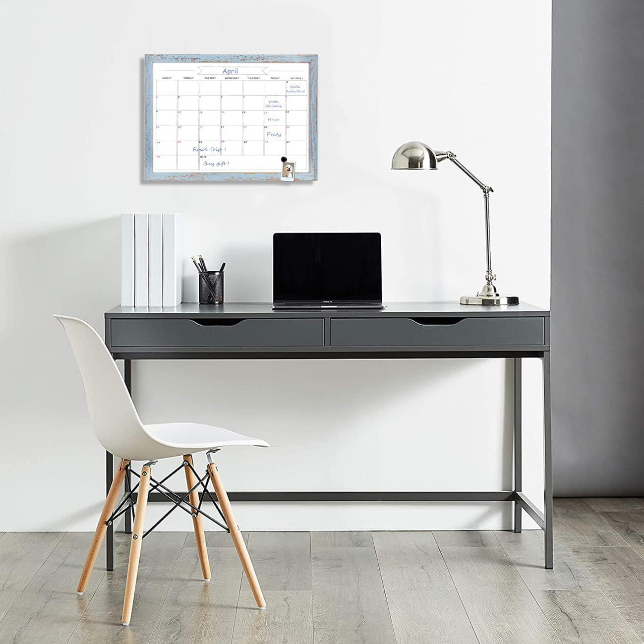 Inbox Zero Erase Monthly Calendar Board, Magnetic Whiteboard For Wall ...