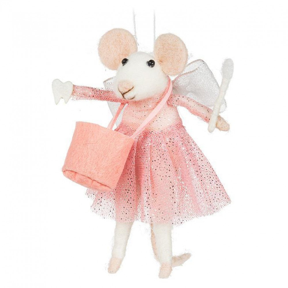 The Holiday Aisle® Tooth Fairy Mouse With Wand And Toothtote Ornament ...