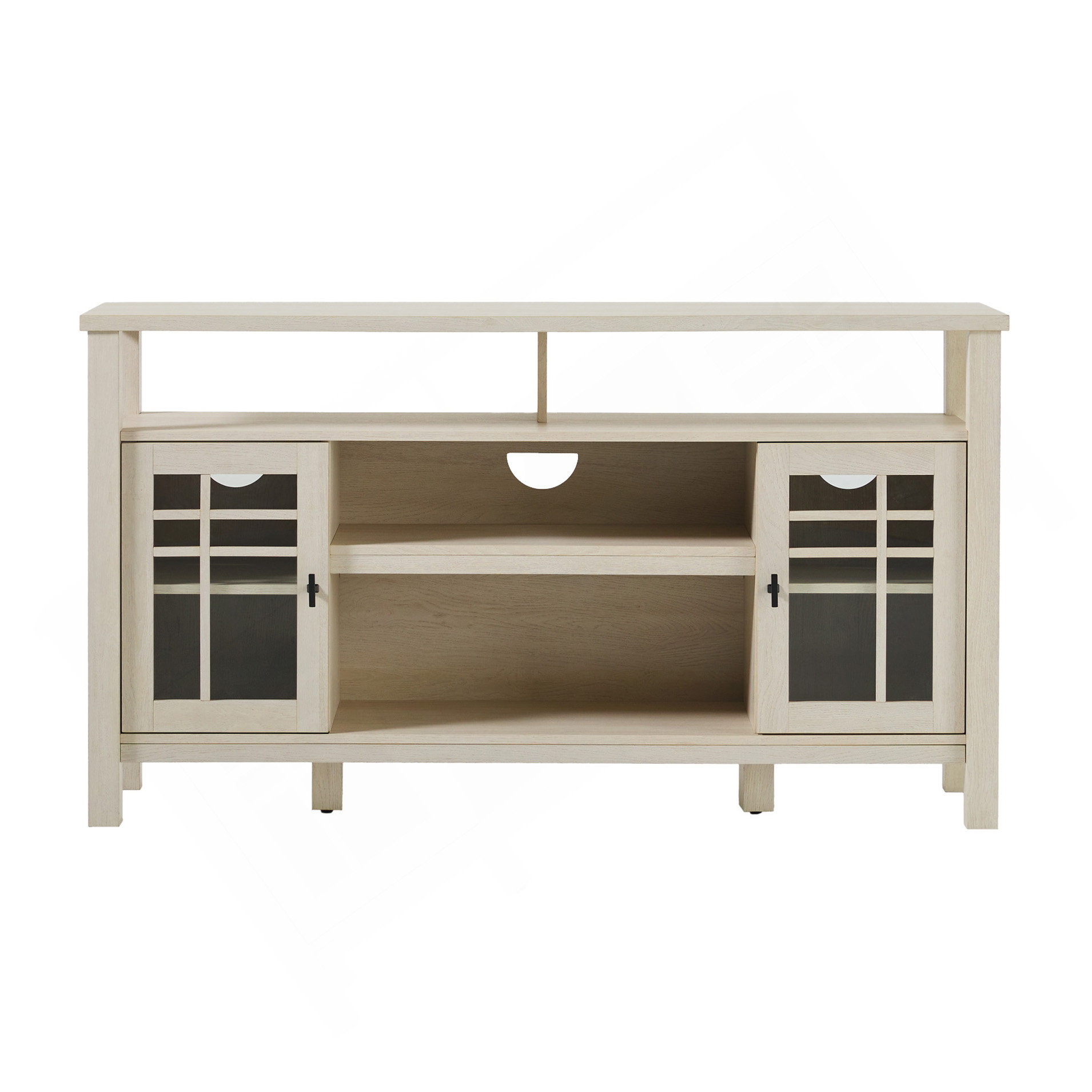 George Oliver Transitional 58" 2-Door Sideboard With Windowpane Design ...