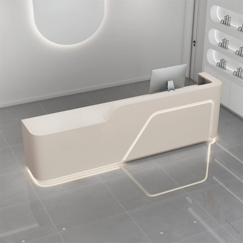 Orren Ellis Contemporary bar counter，Reception desk with transaction ...