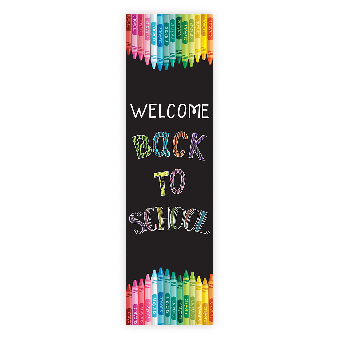 Koyal Wholesale 13X48 Welcome Back To School Banner Crayons Vertical ...