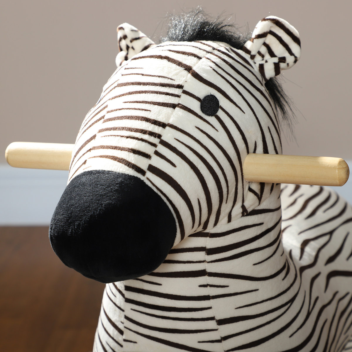 Qaba Rocking Horse, Kids Rocking Animal, Zebra Shaped Ride on Horse ...