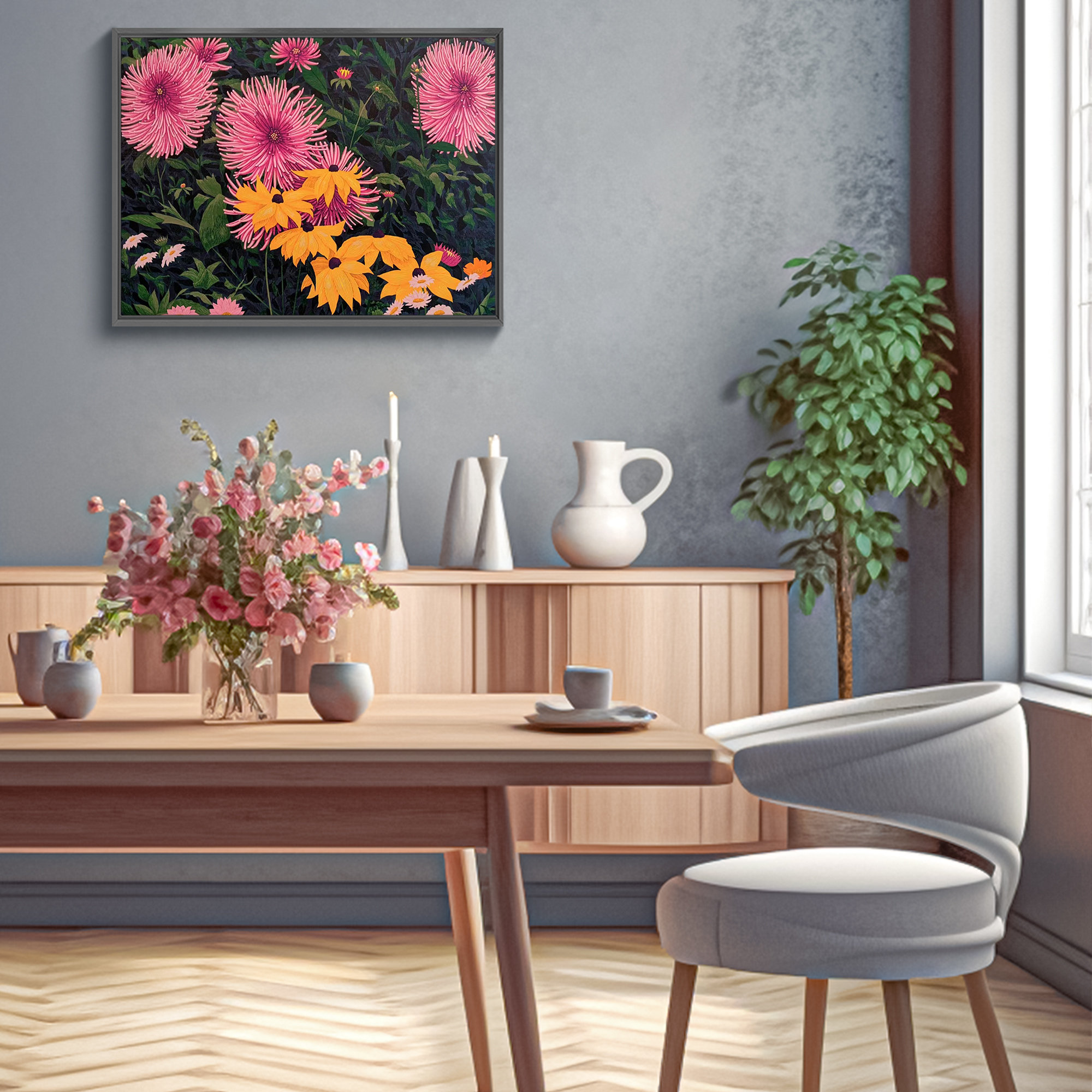 Winston Porter Plant Framed On Canvas Painting | Wayfair