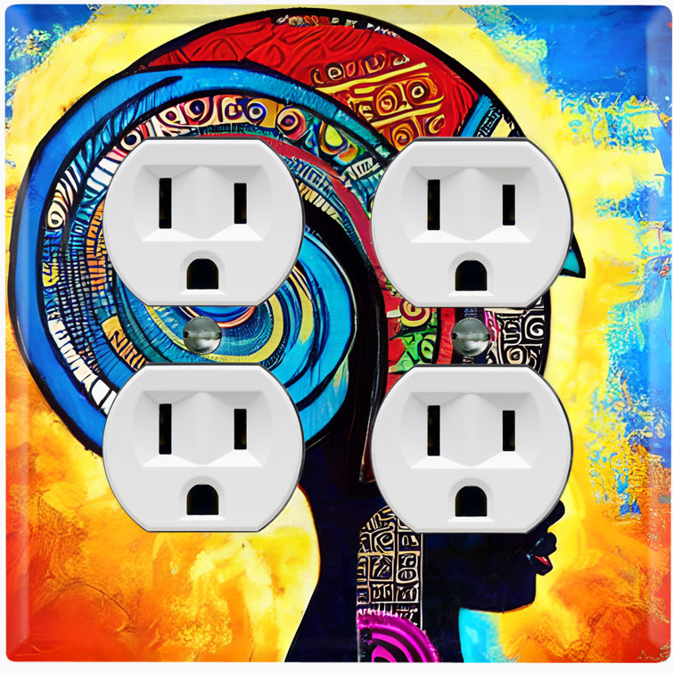 WorldAcc Metal Light Switch Plate Outlet Cover (Colourful Native ...