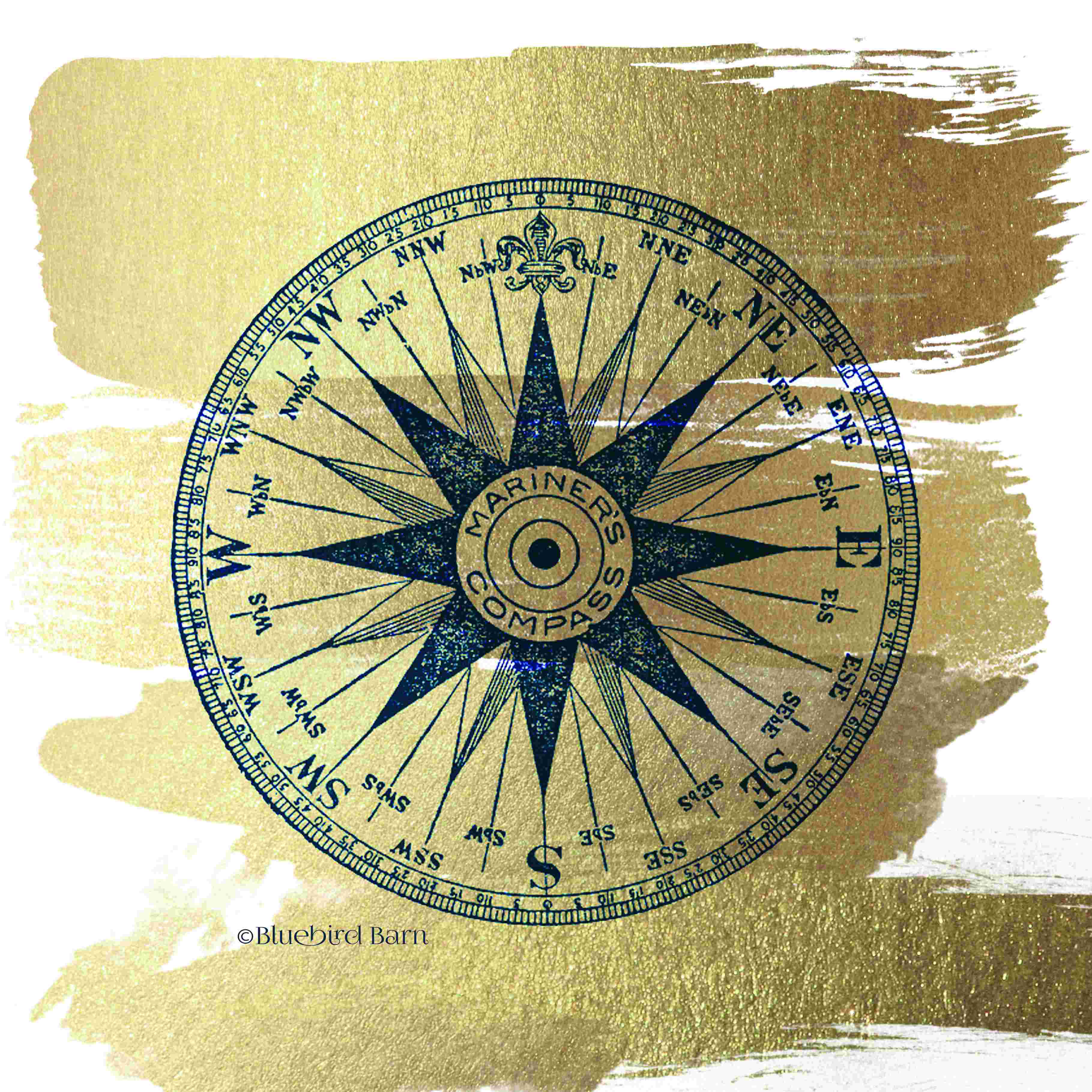 Breakwater Bay Brushed Gold Compass Rose - Graphic Art - Wayfair Canada