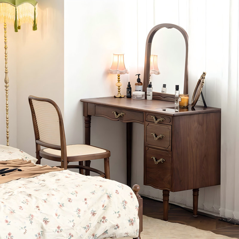 Canora Grey Solid Wood Vintage Vanity Table | Wayfair