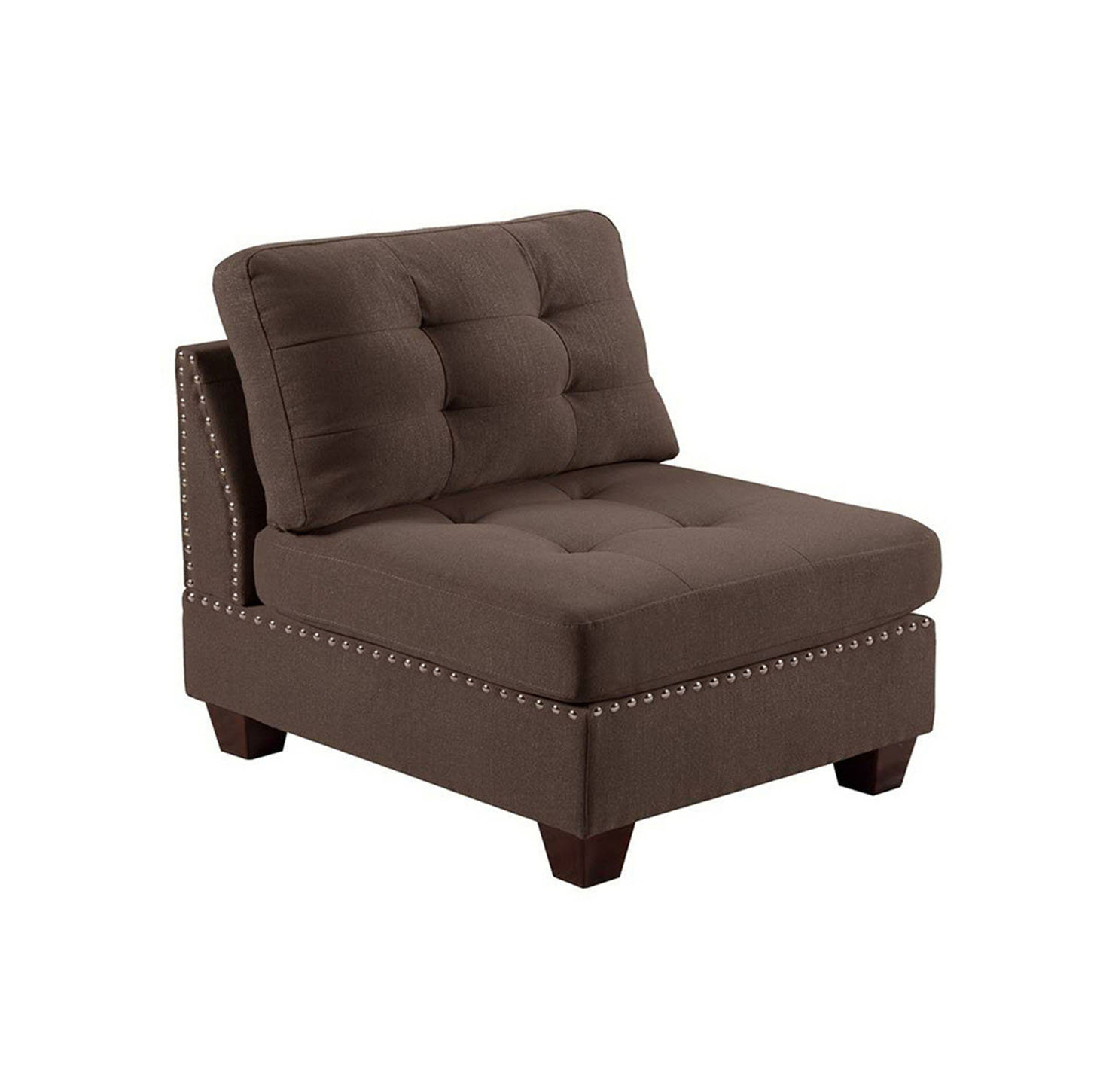 Red Barrel Studio® Living Room Tufted Armless Chair, Reading Chair ...