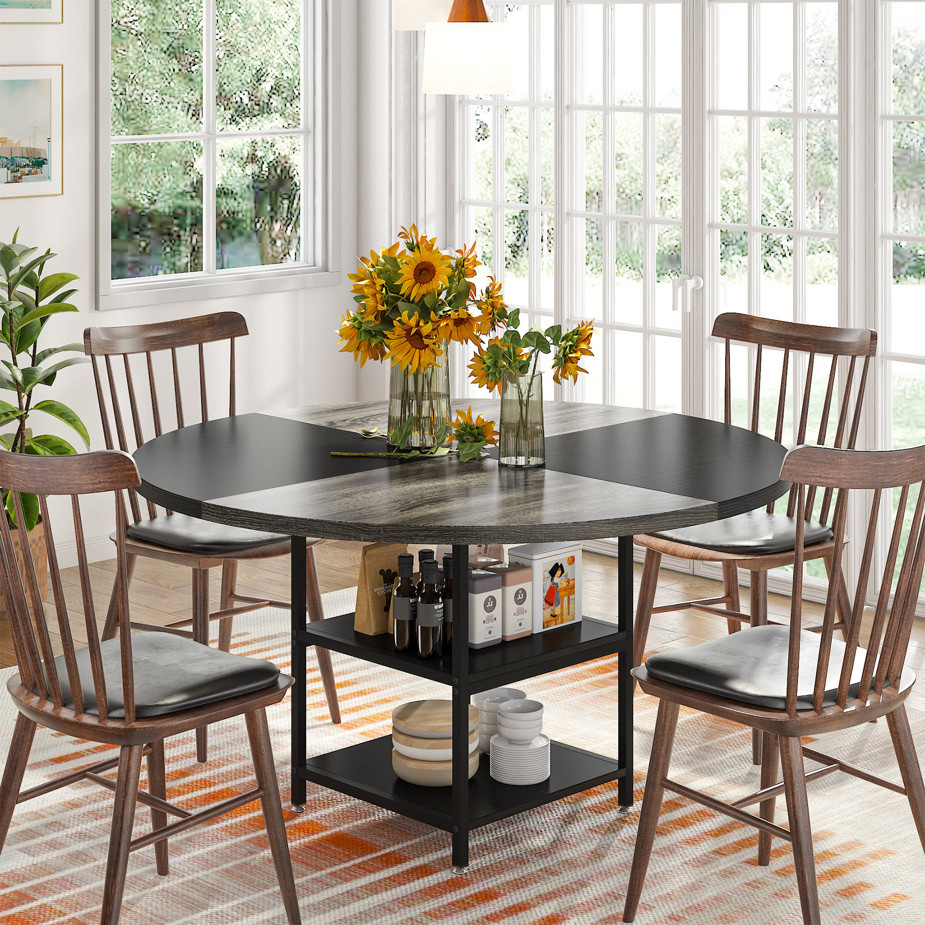 17 Stories 47 inch Round Dining Table | Wayfair