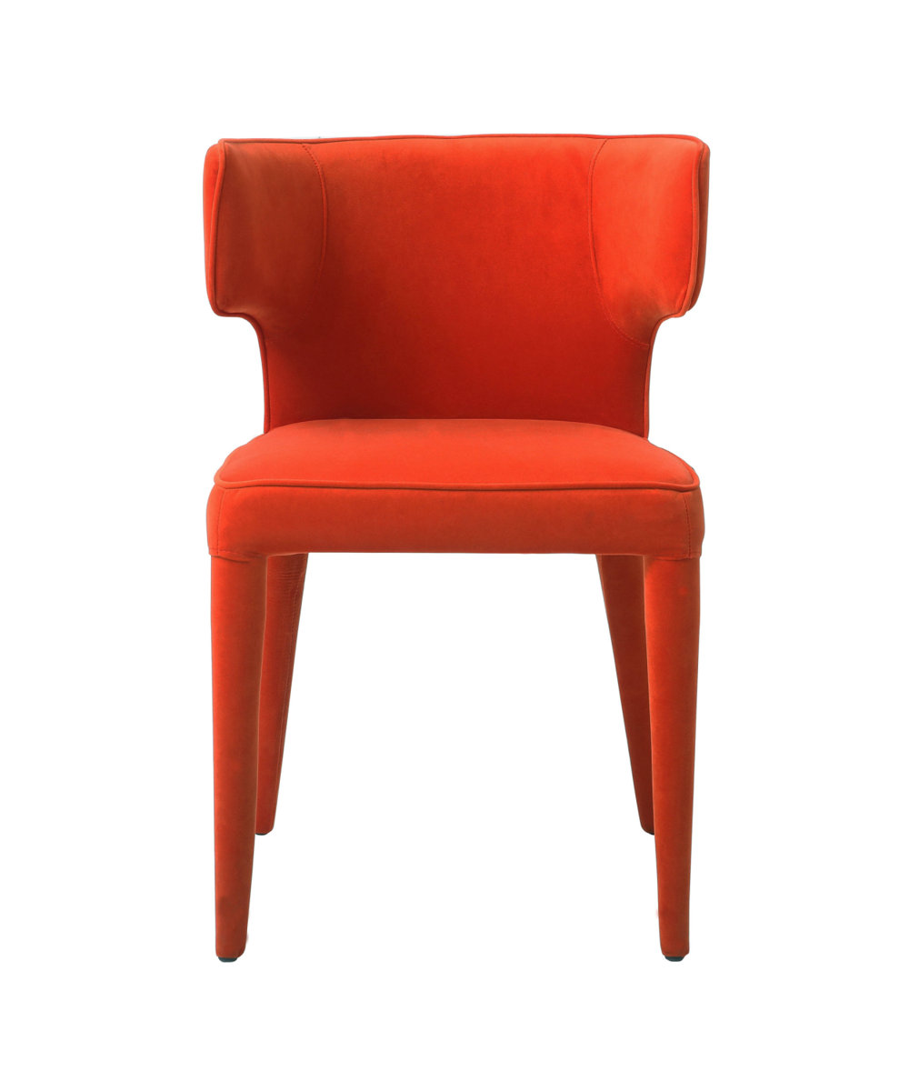 Andrew Martin Juno Wing Back Side Chair in Orange | Perigold