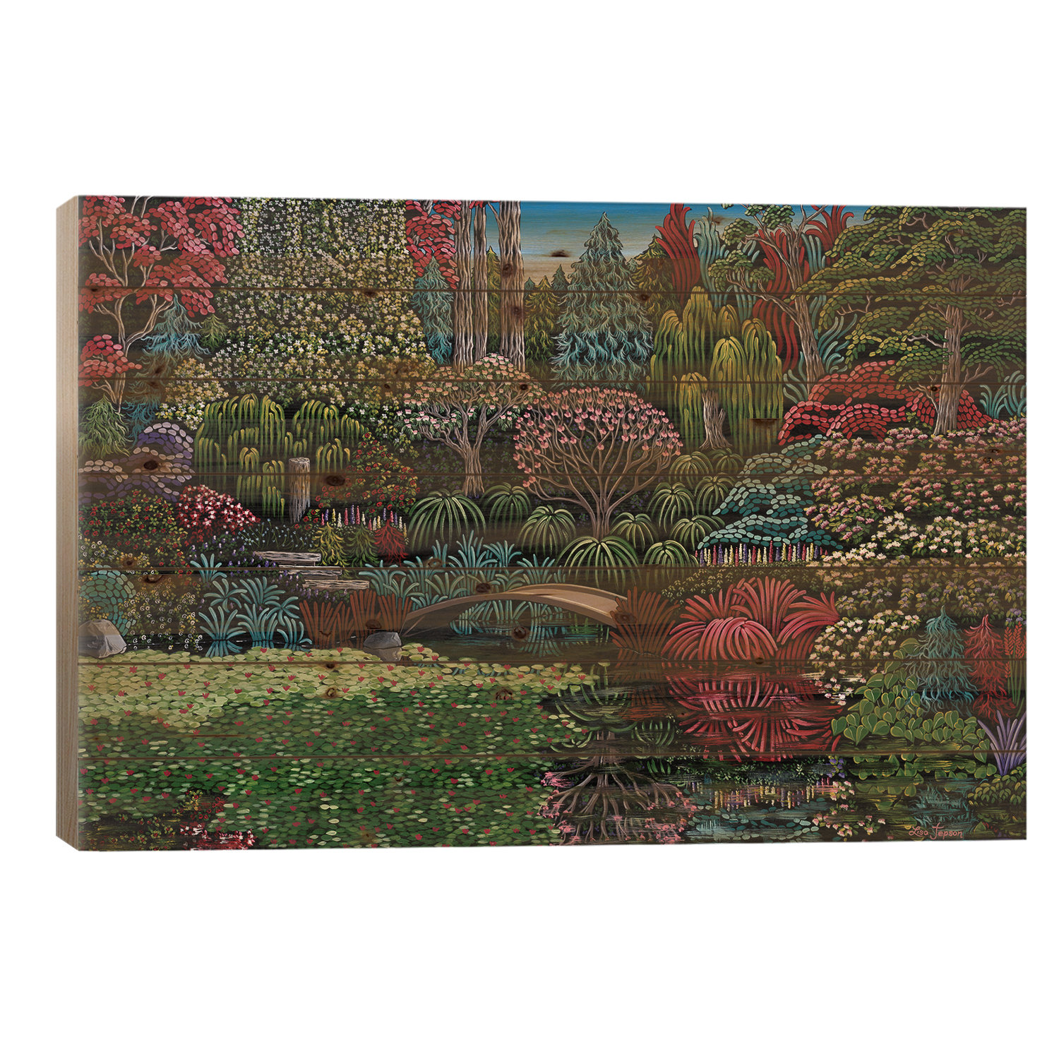 Millwood Pines Eden's Eden's Garden On Wood by Lisa Jepson Print | Wayfair