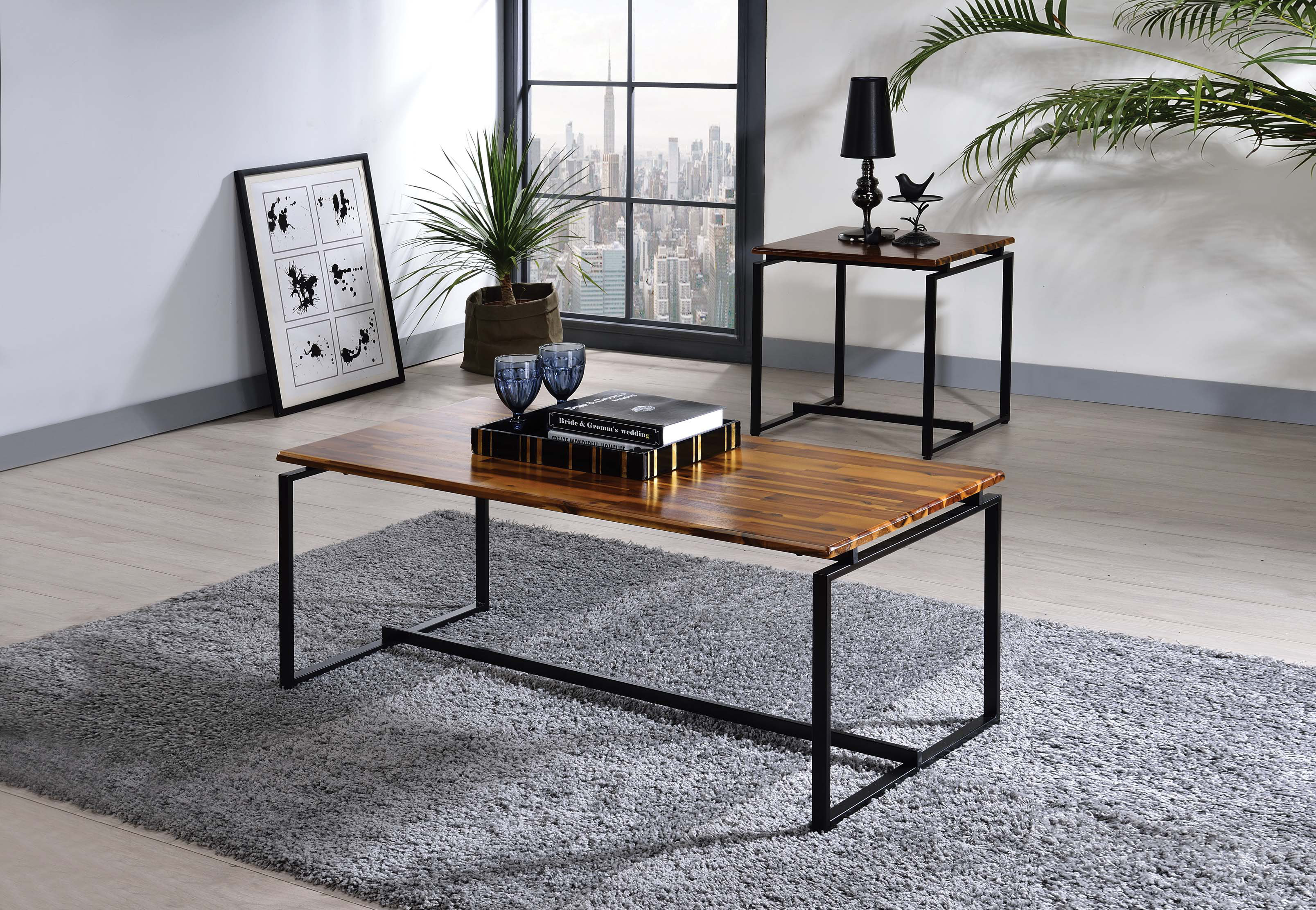 17 Stories Jurgen 3Pcs Coffee End Set | Wayfair