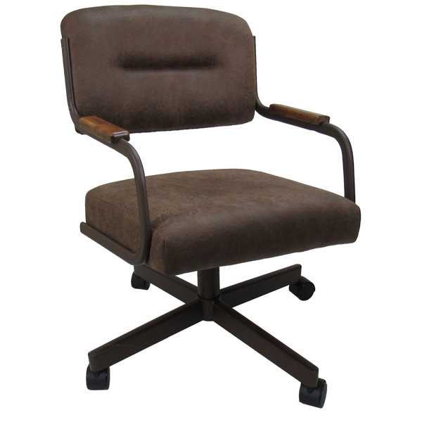 Latitude Run® Custom Dining Metal Caster Chairs Upholstered Armchair ...
