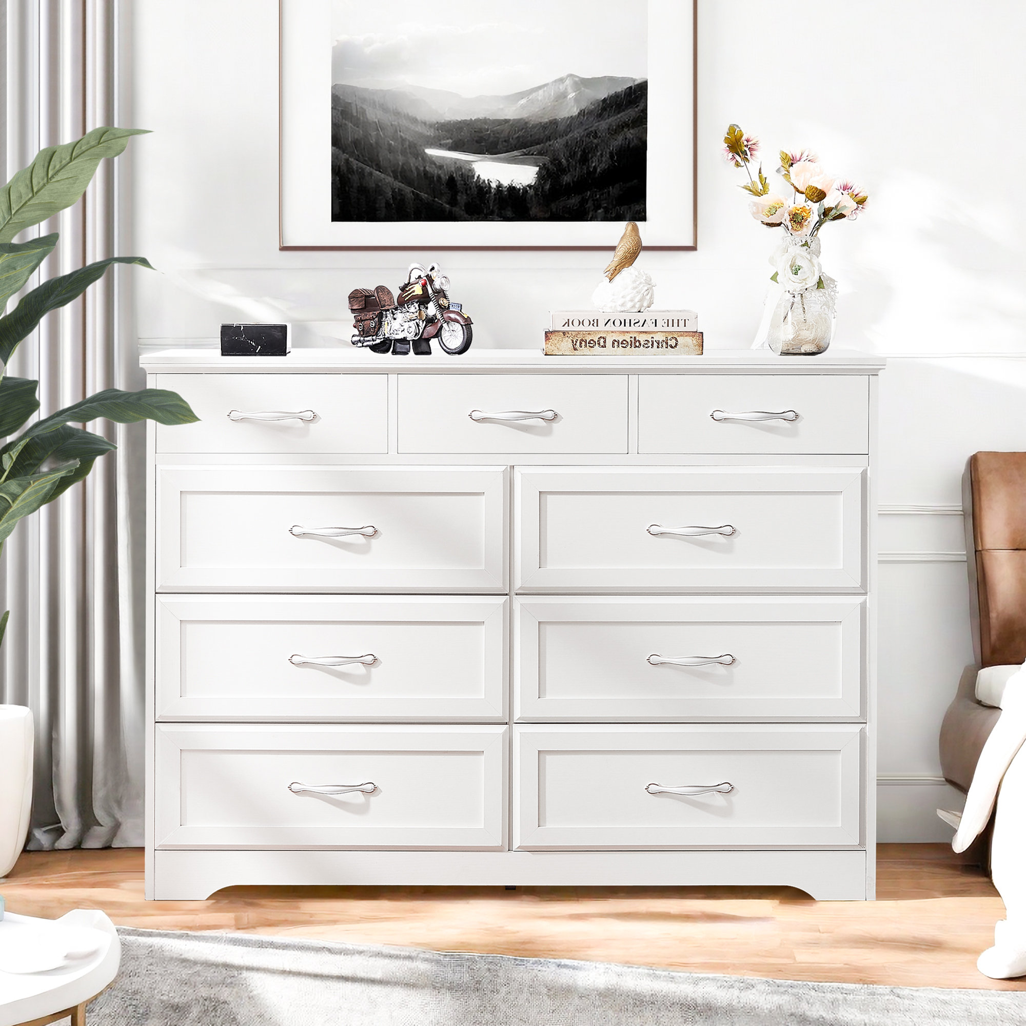 Lark Manor™ 9 - Drawer Dresser 47.5'' W Storage Cabinet with Antique ...