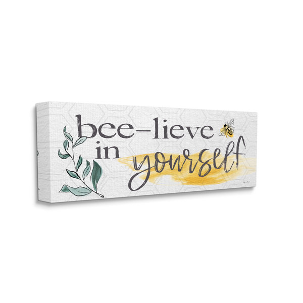 Stupell Industries " Bee-Lieve In Yourself Phase " by Susie Boyer ...