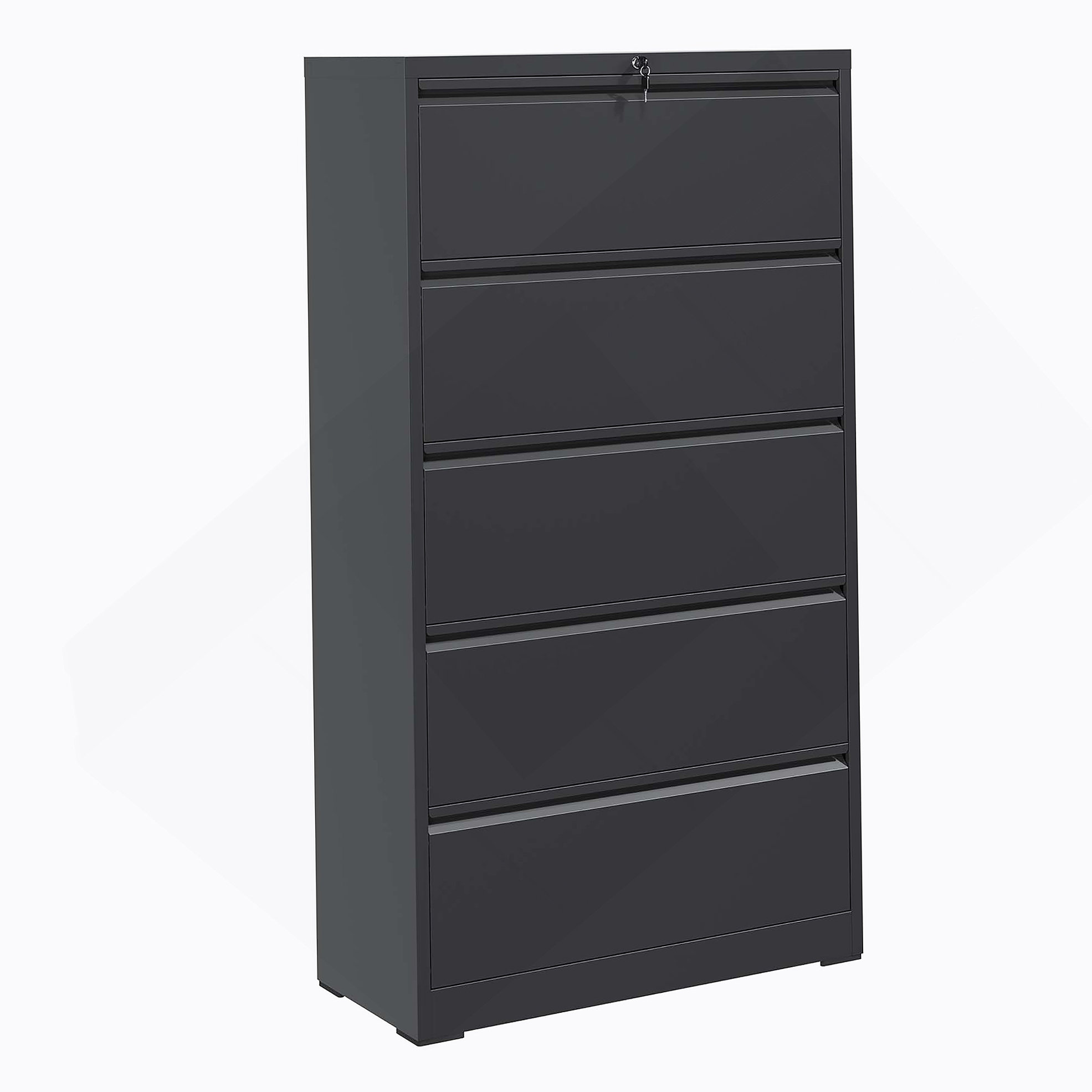 Inbox Zero 5 Drawer Metal Lateral File Cabinet ,Filing Cabinet With ...