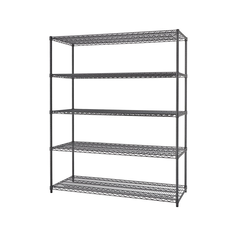 TRINITY PRO Black 5-Tier NSF Steel Wire Garage Storage Shelving Unit ...