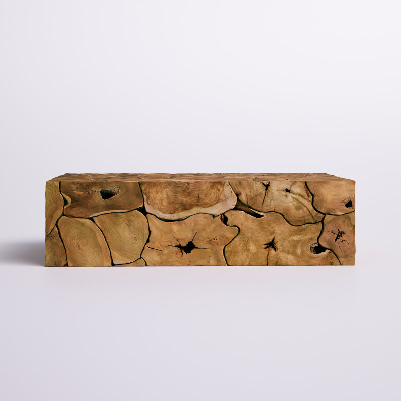 The Twillery Co.® Melbourne Solid Wood Block Coffee Table | Wayfair