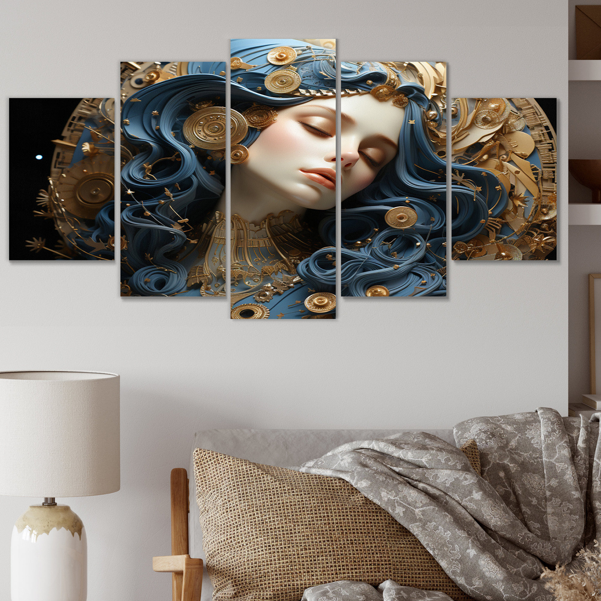 Mercer41 Christianity Saintly Halo - Spiritual Wall Decor - 5 Panels ...