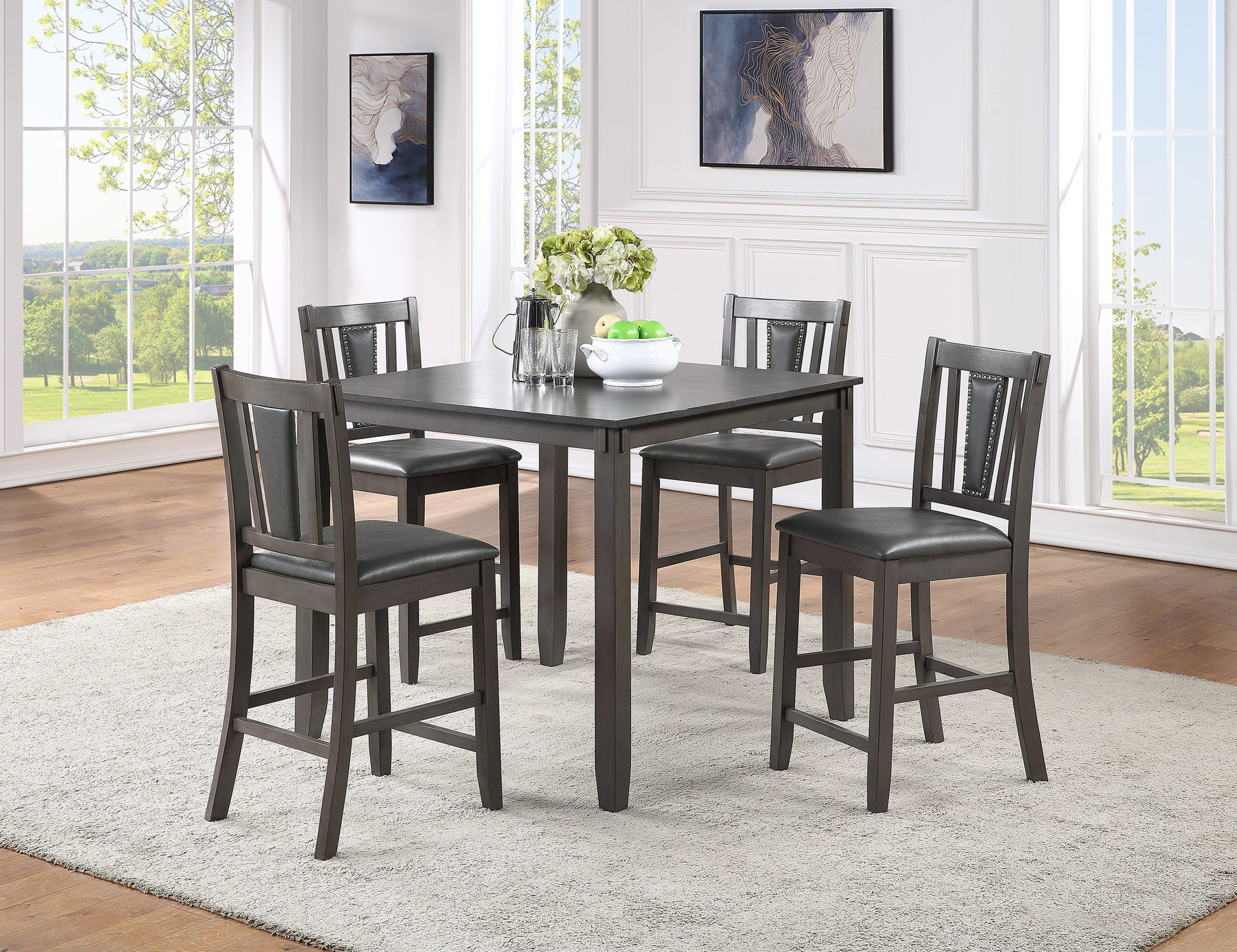 Lark Manor™ Dinette 5Pc Set Kitchen Breakfast Counter Height Dining ...