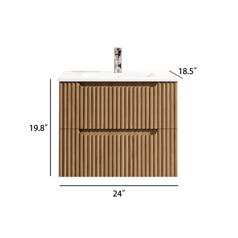 Ebern Designs Modern Wall-Mounted Floating Bathroom Cabinet - Wayfair ...