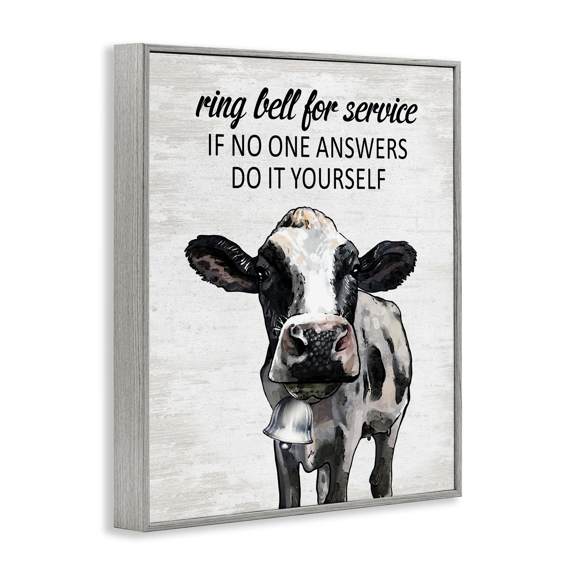 Ophelia & Co. Laundry Service Cow Framed Giclee, design by Lettered and ...