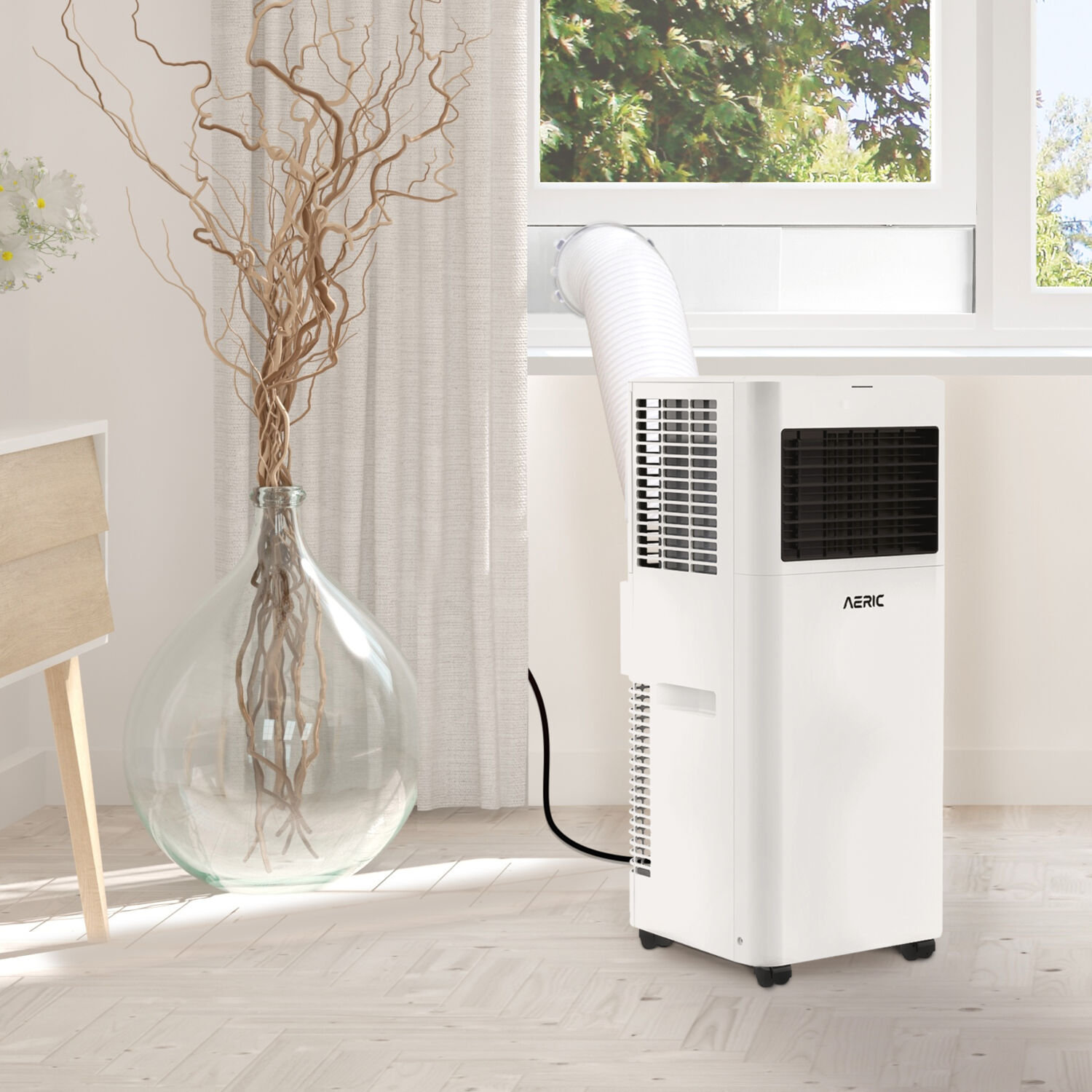 Aeric Portable Air Conditioner with Remote, Caster Wheels & Washable ...
