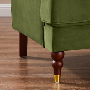 House of Hampton® 86" Rolled Arm Velvet Tufted Sofa, 3-Seat Sofa Couch ...