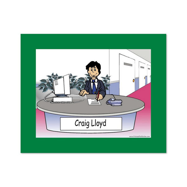 Printed Perfection Personalized Admin Assistant, Receptionist - Male ...