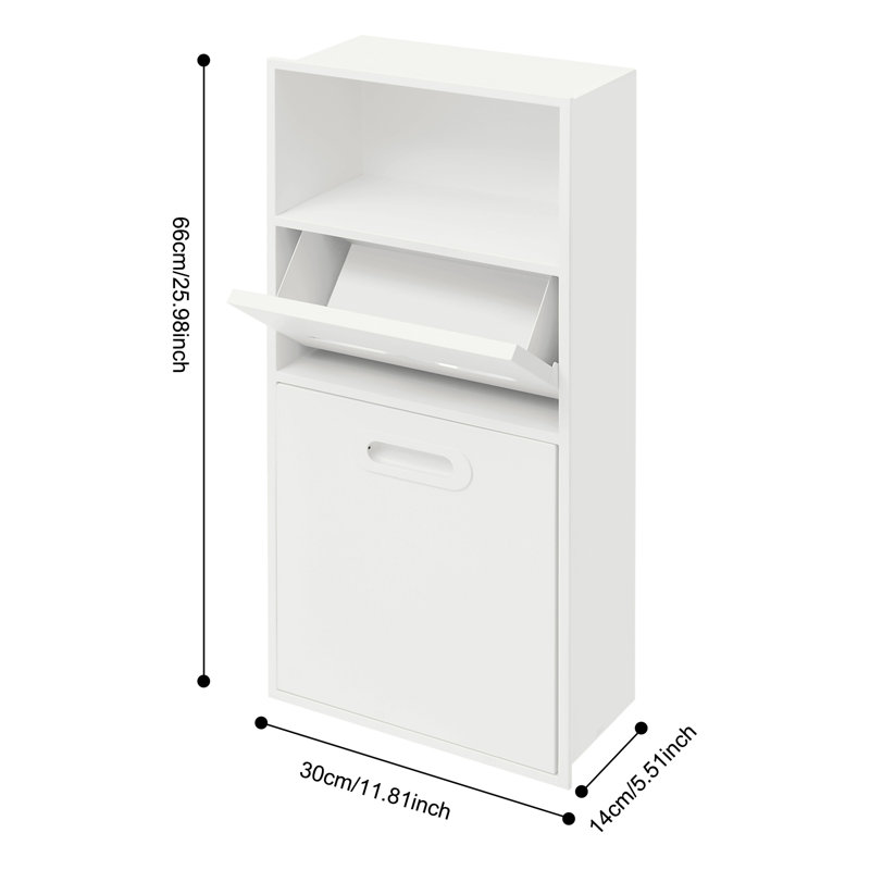 Latitude Run® 3-Tier Stainless Steel Recessed Storage Cabinet, Wall ...