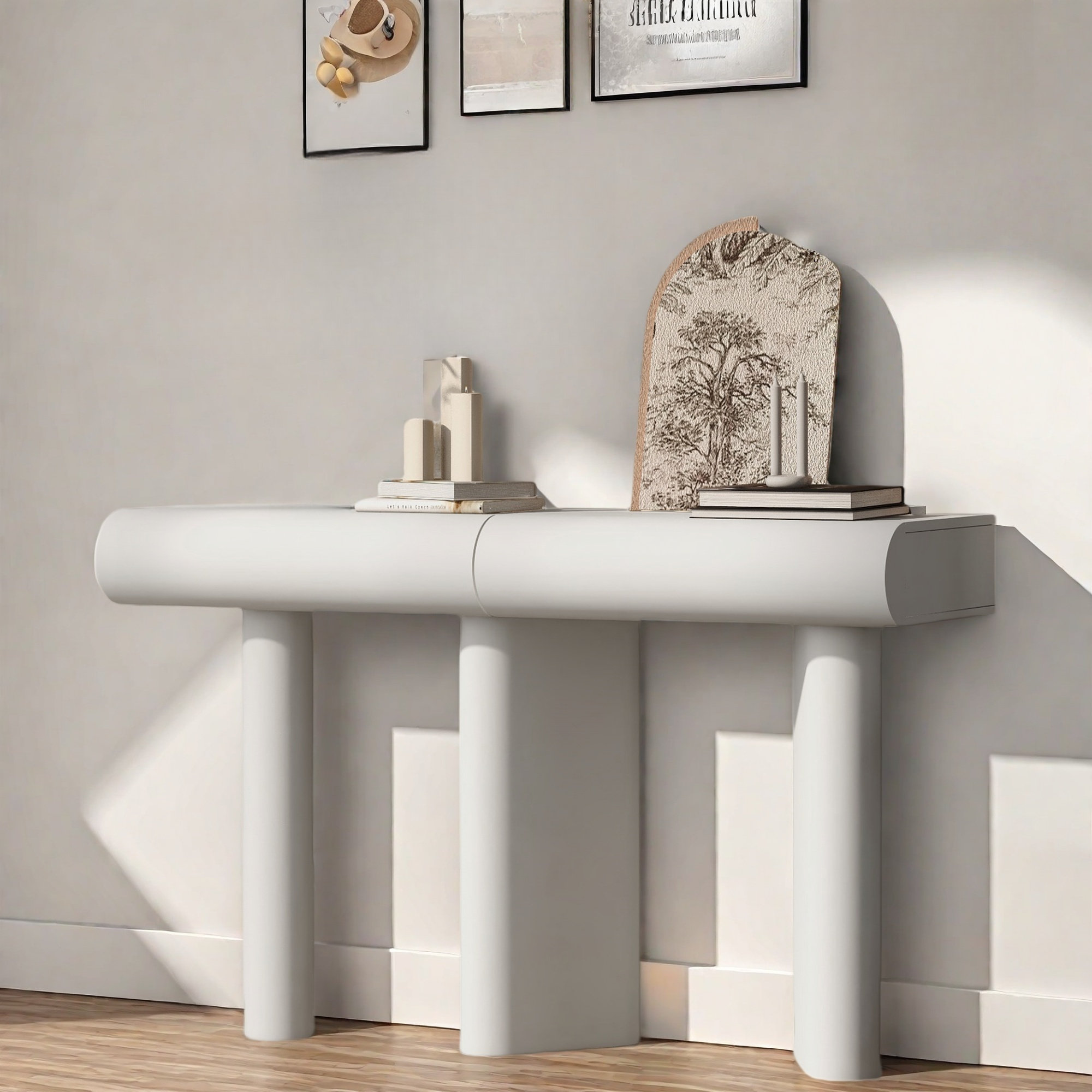 Latitude Run® Modern Entryway Table With 2 Curved Drawers - Wayfair Canada