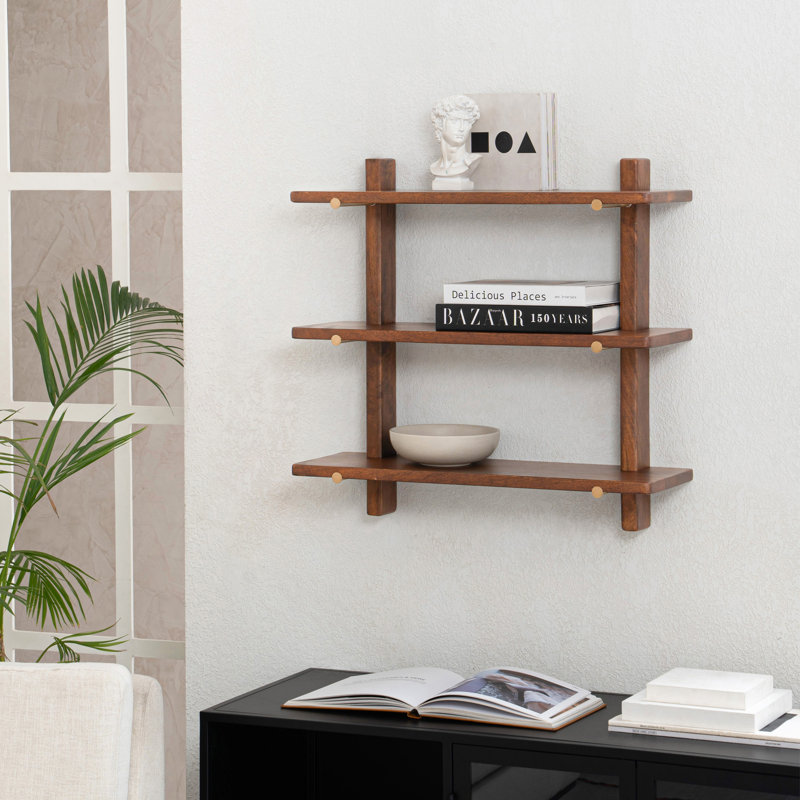 Joss & Main Francis Solid Wood Wall Mounted Shelves & Reviews | Joss & Main